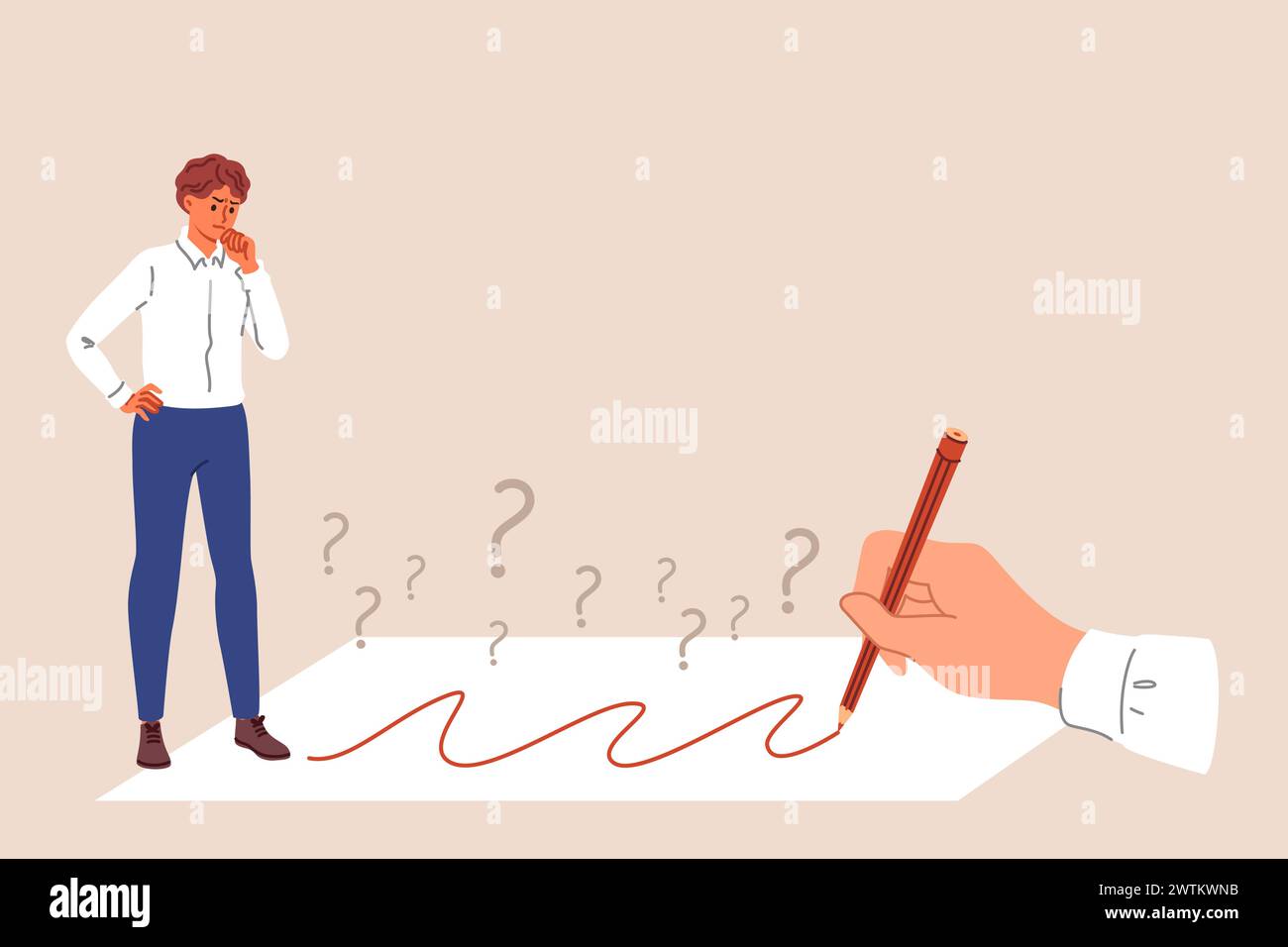 Businessman considering options hi-res stock photography and images - Alamy