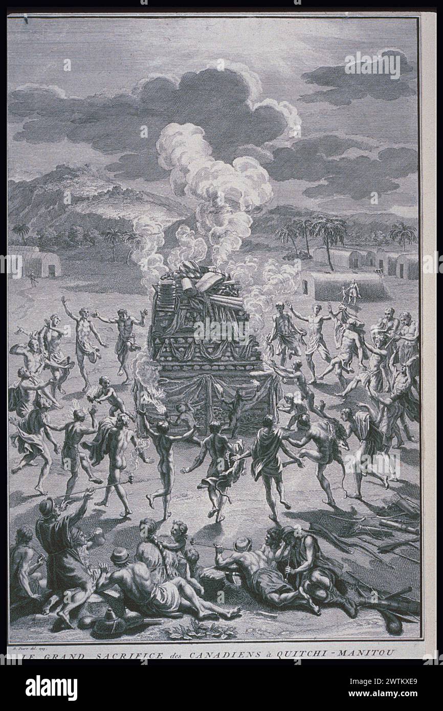 Etching - Le grand sacrifice des Canadiens a Quitchi-Manitou ou le ...