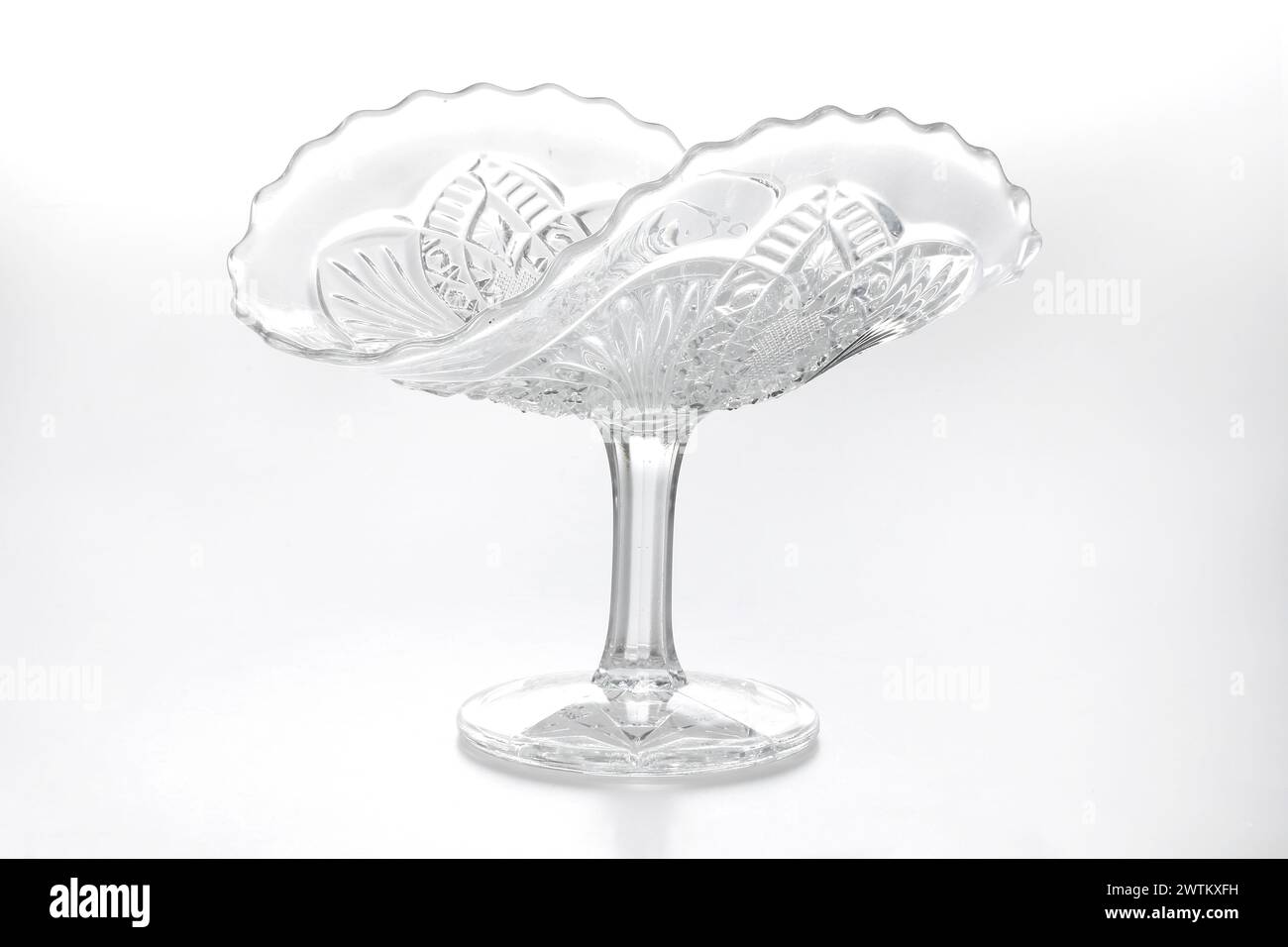 Compote - Beaded Oval & Fan No. 2 pattern Jefferson Glass Company ...
