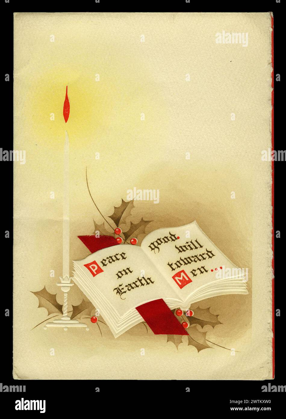 Holiday card - Christmas card from Mrs. Harry Houdini Stock Photo - Alamy