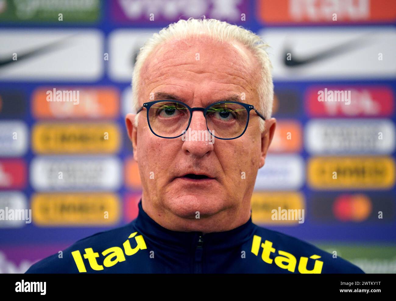 Brazil manager Dorival Junior during a press conference at Sopwell ...
