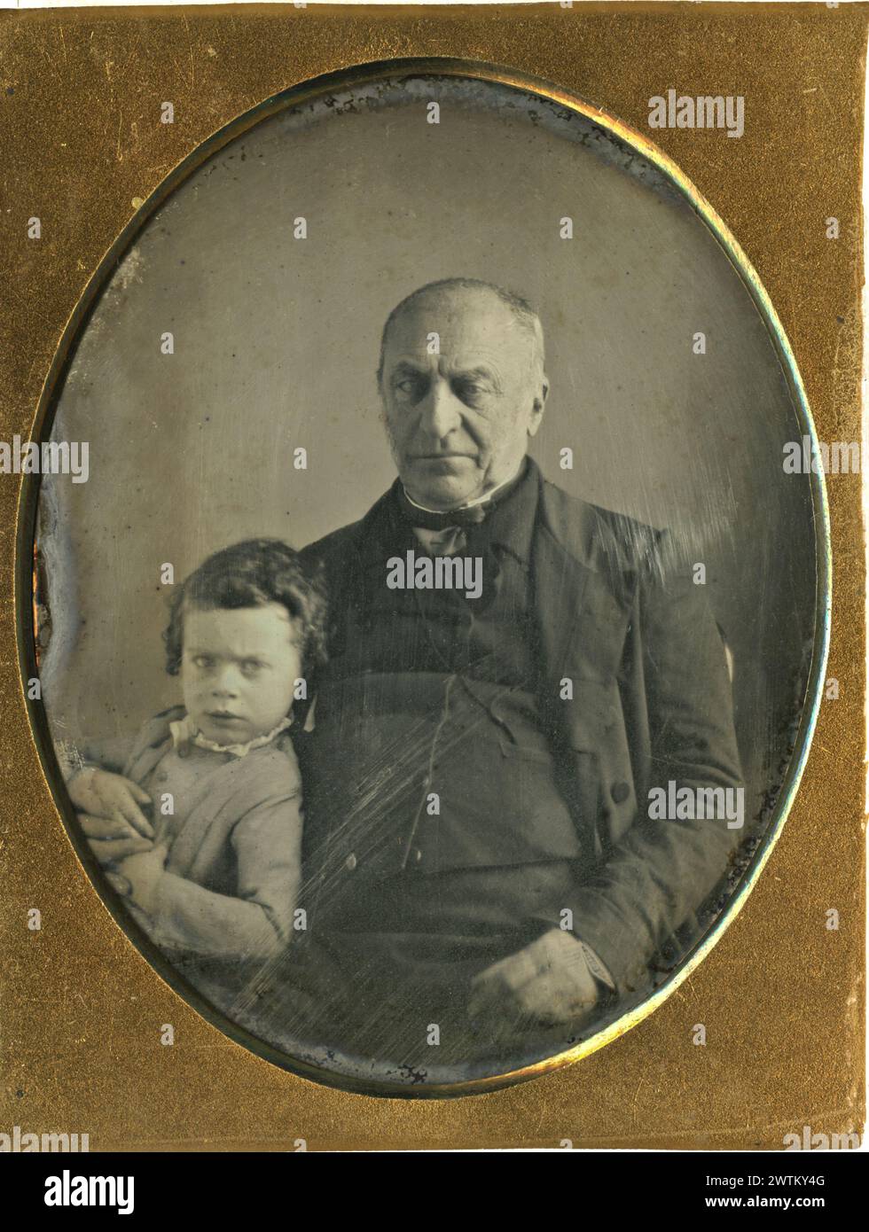 Daguerreotype - Benjamin Hart with grandson Gerald Ephraim Hart, 1852 ...