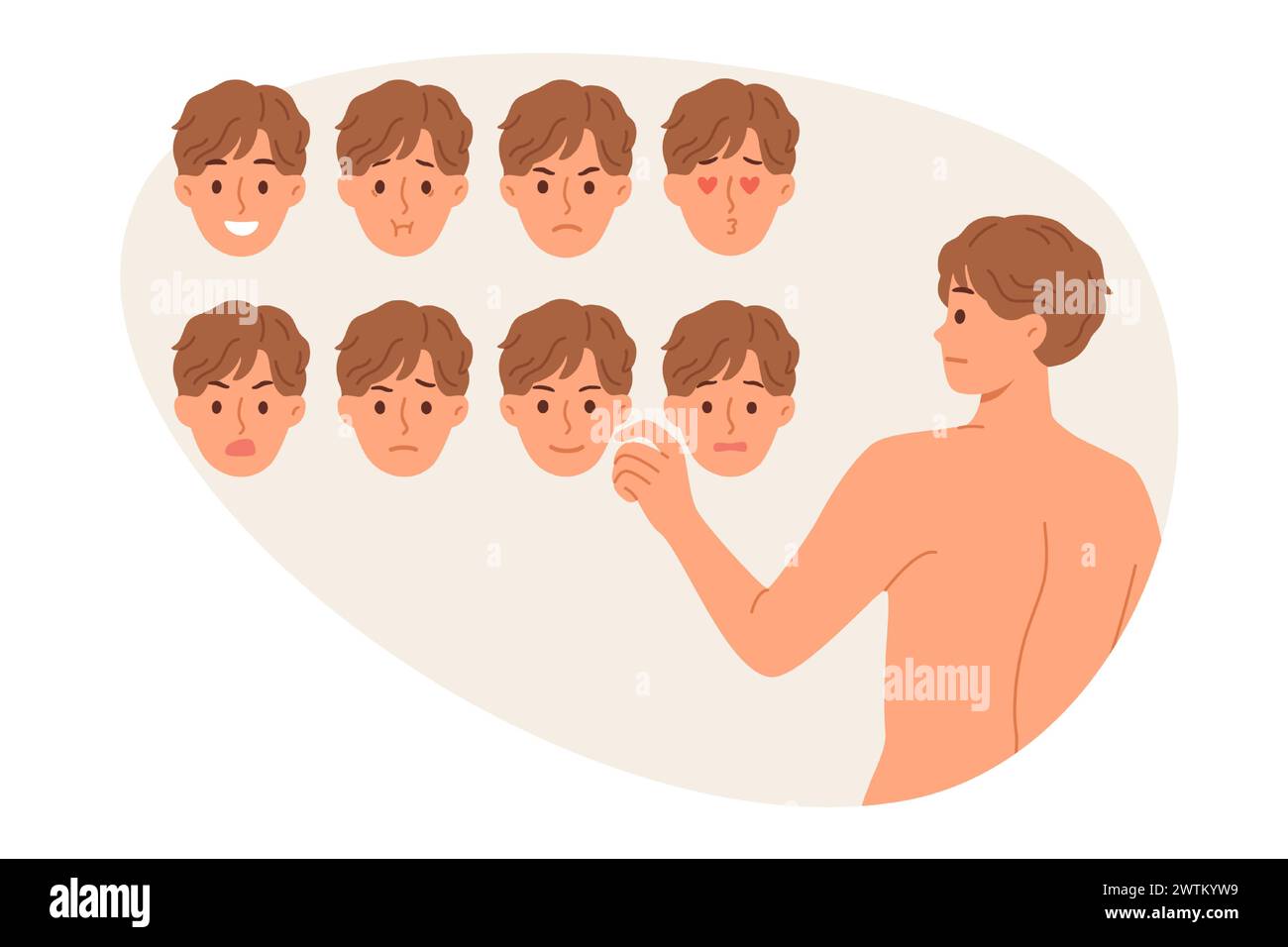 Excitement reaction Stock Vector Images - Alamy