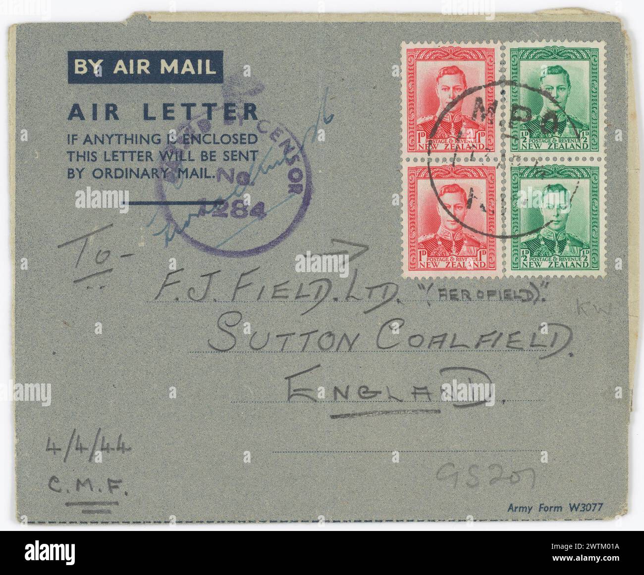 Philatelic 'cover' [envelope], WWII Visual and Verbal Communication ...