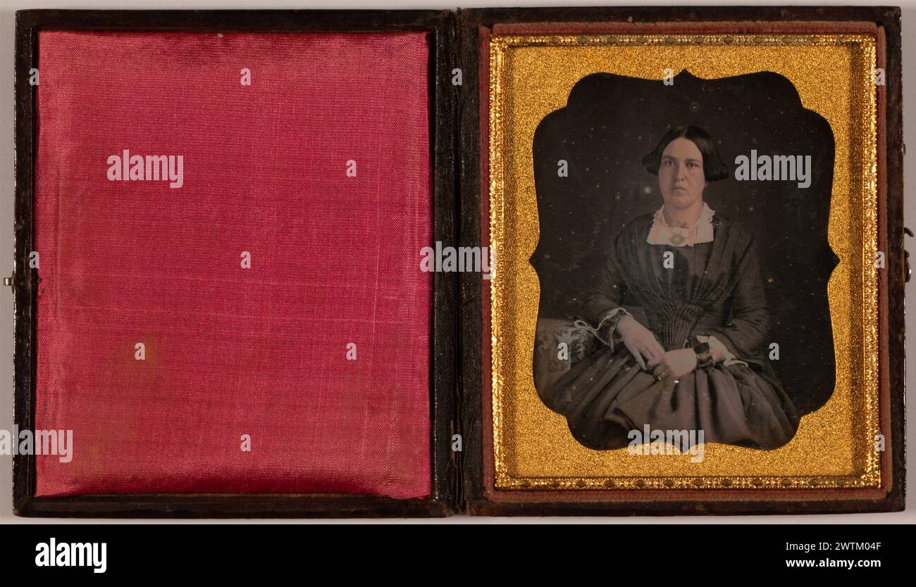 Daguerreotype - Portrait of an unidentified woman, 1854-1859 Stock ...