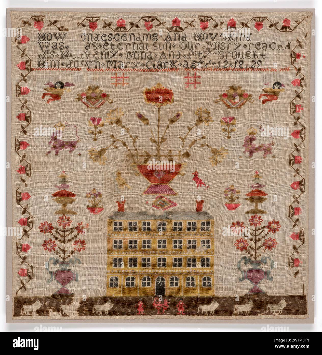 Sampler embroidered Cut Out Stock Images & Pictures - Alamy