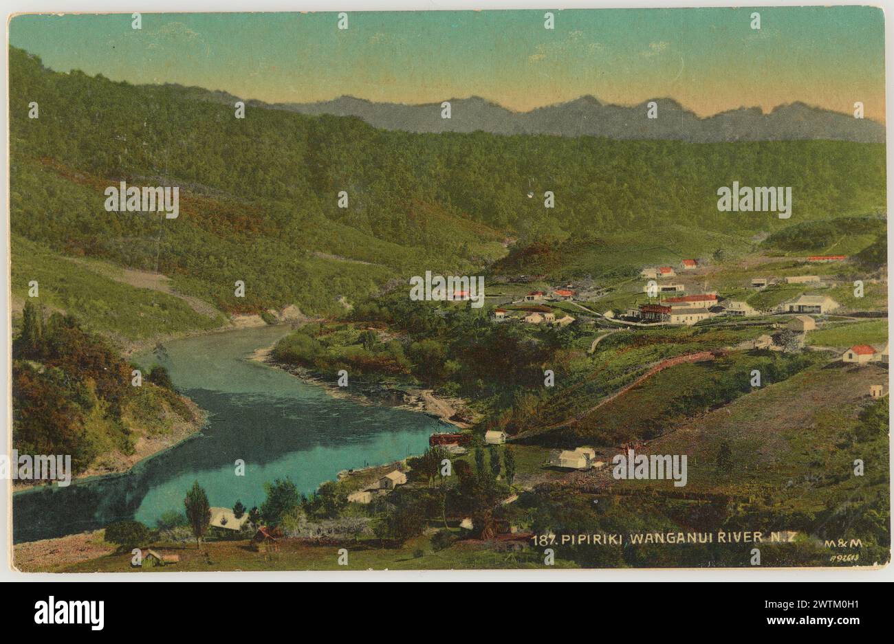 Pipiriki, Wanganui River, New Zealand photographic postcards Stock ...