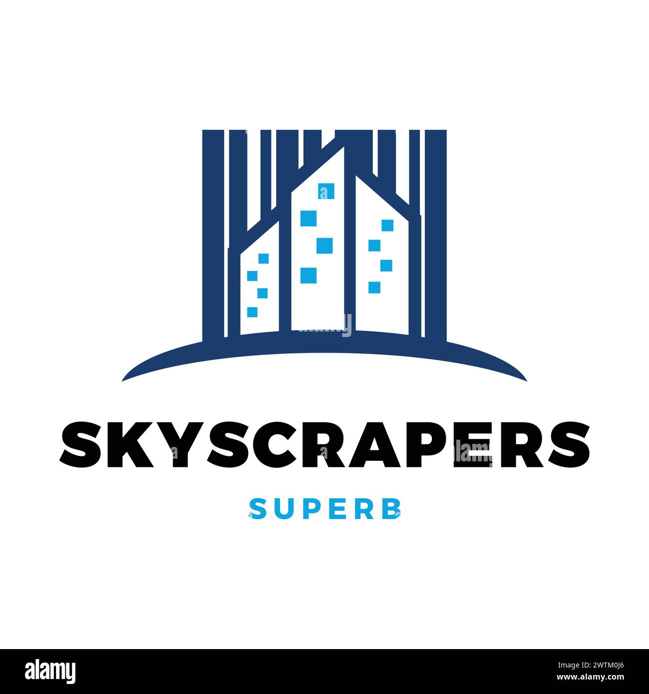 Skyscrapers Icon Logo Design Template Stock Vector Image & Art - Alamy
