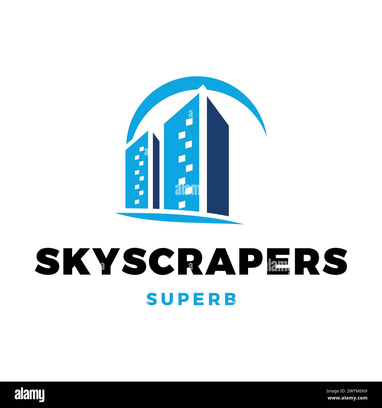 Skyscrapers Icon Logo Design Template Stock Vector Image & Art - Alamy