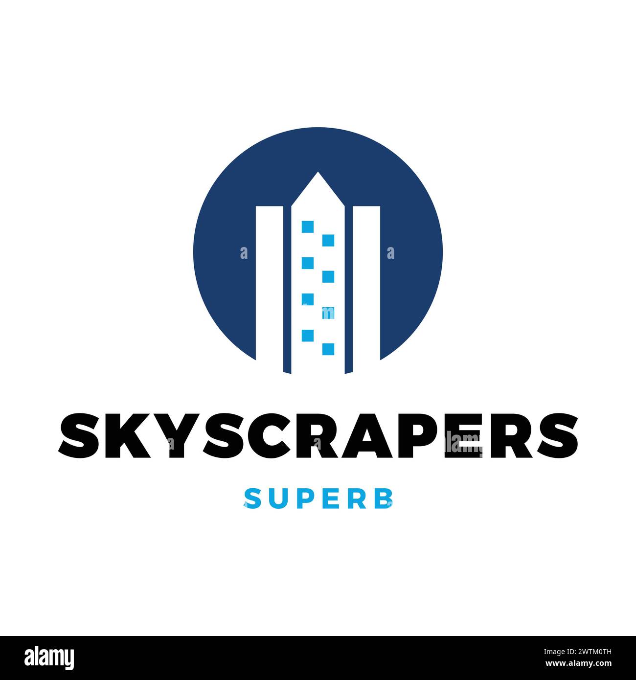 Skyscrapers Icon Logo Design Template Stock Vector Image & Art - Alamy