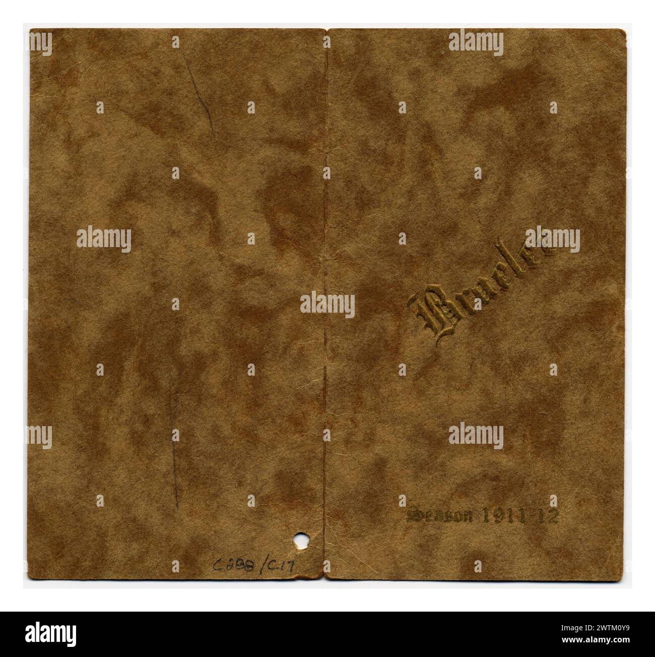 Dance card - Braelee. Season 1911-12 Stock Photo - Alamy