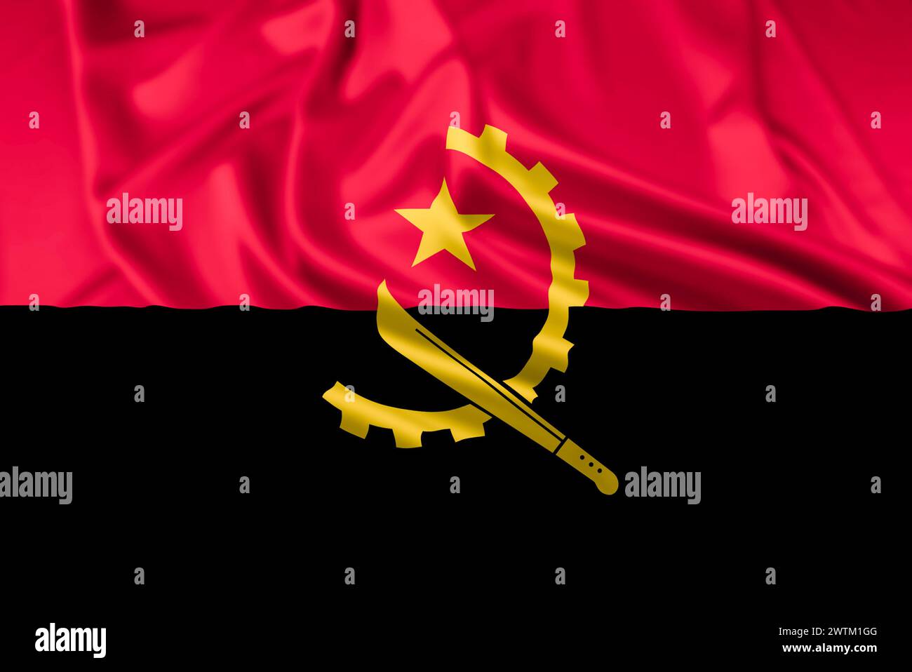 Fabric flag angola hi-res stock photography and images - Alamy
