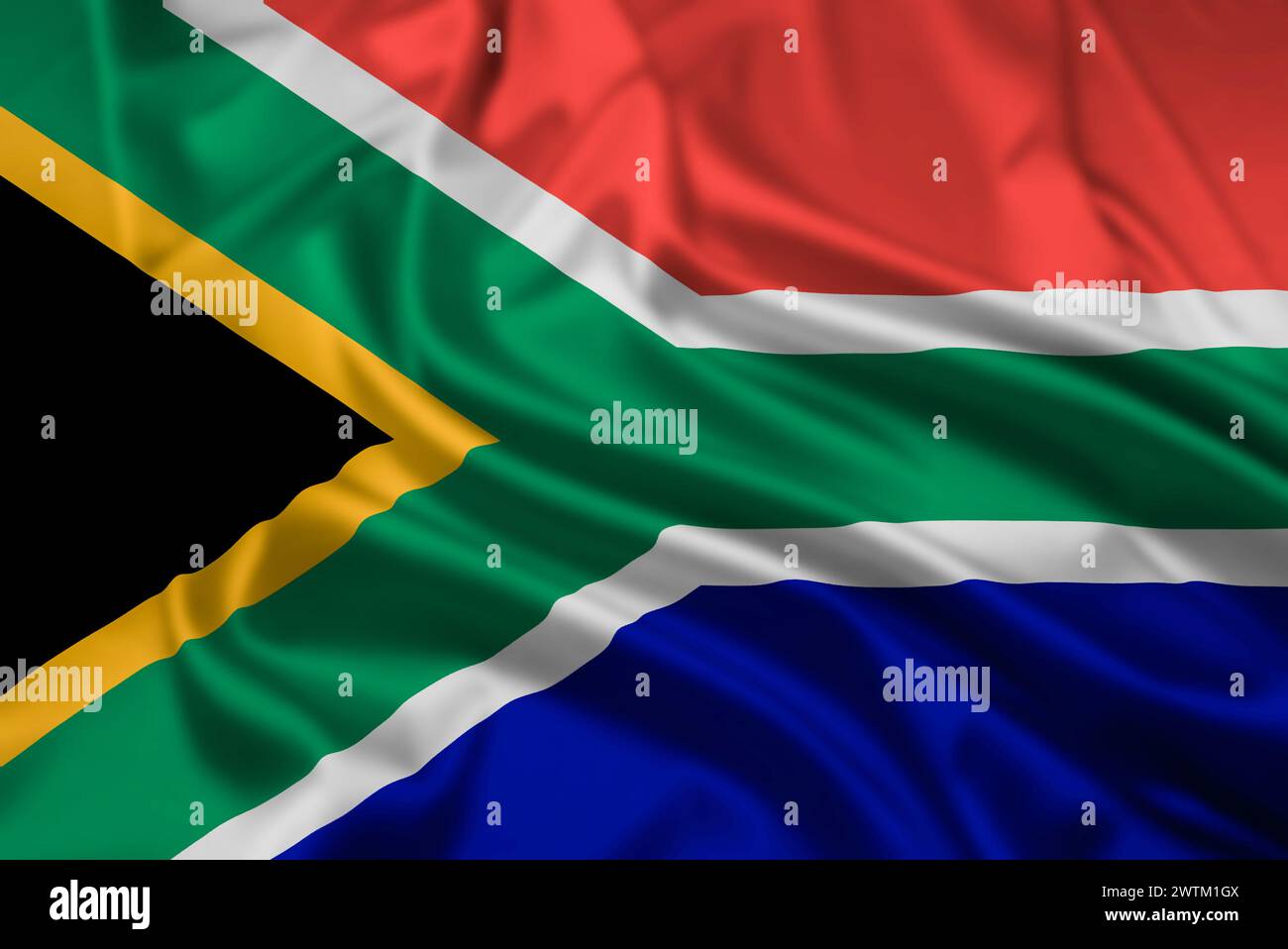 Fabric flag of the south africa hi-res stock photography and images - Alamy