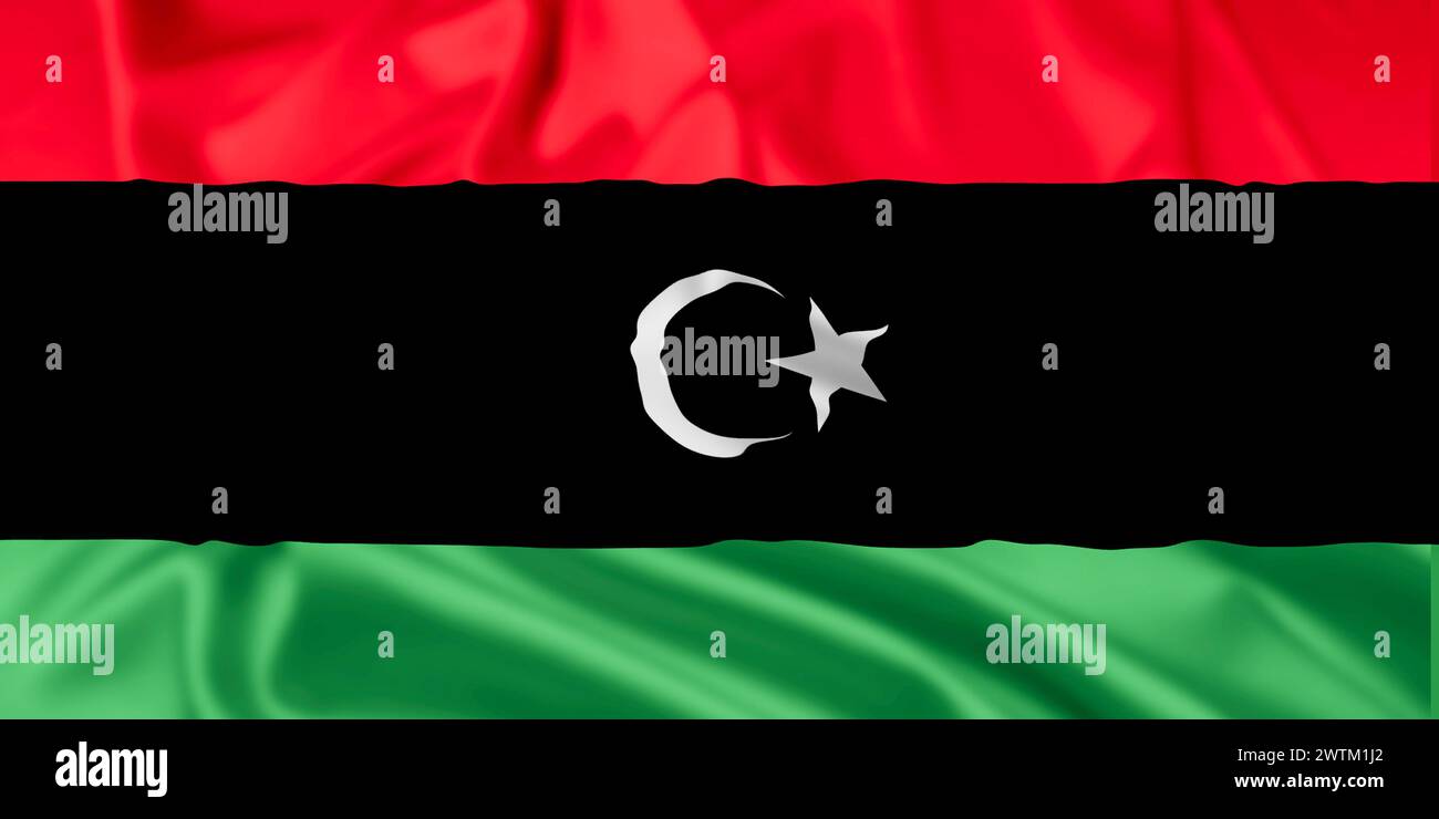 Libya national flag hi-res stock photography and images - Alamy