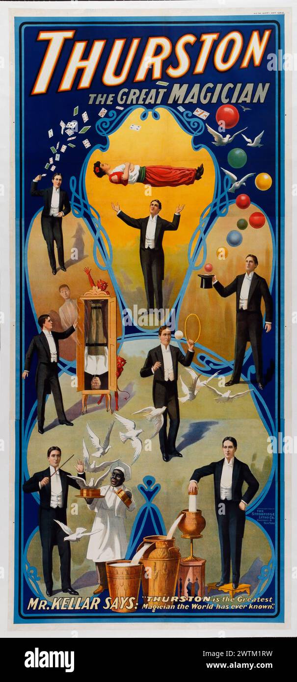Magic poster - Thurston The Great Magician Stock Photo - Alamy