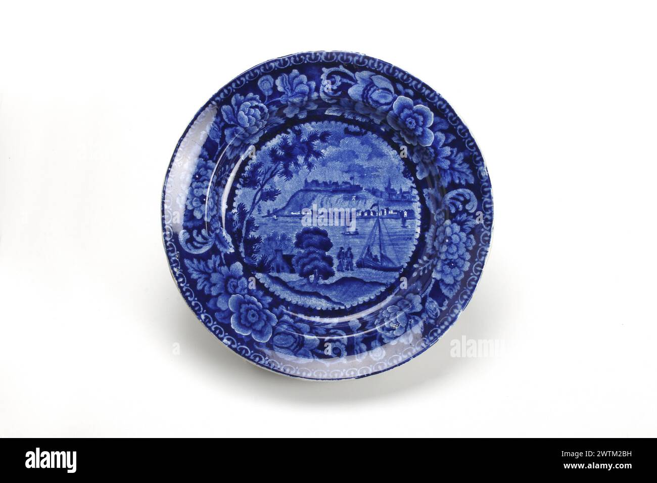 Dessert plate - View of Quebec from Point Levy James & Ralph Clews ...