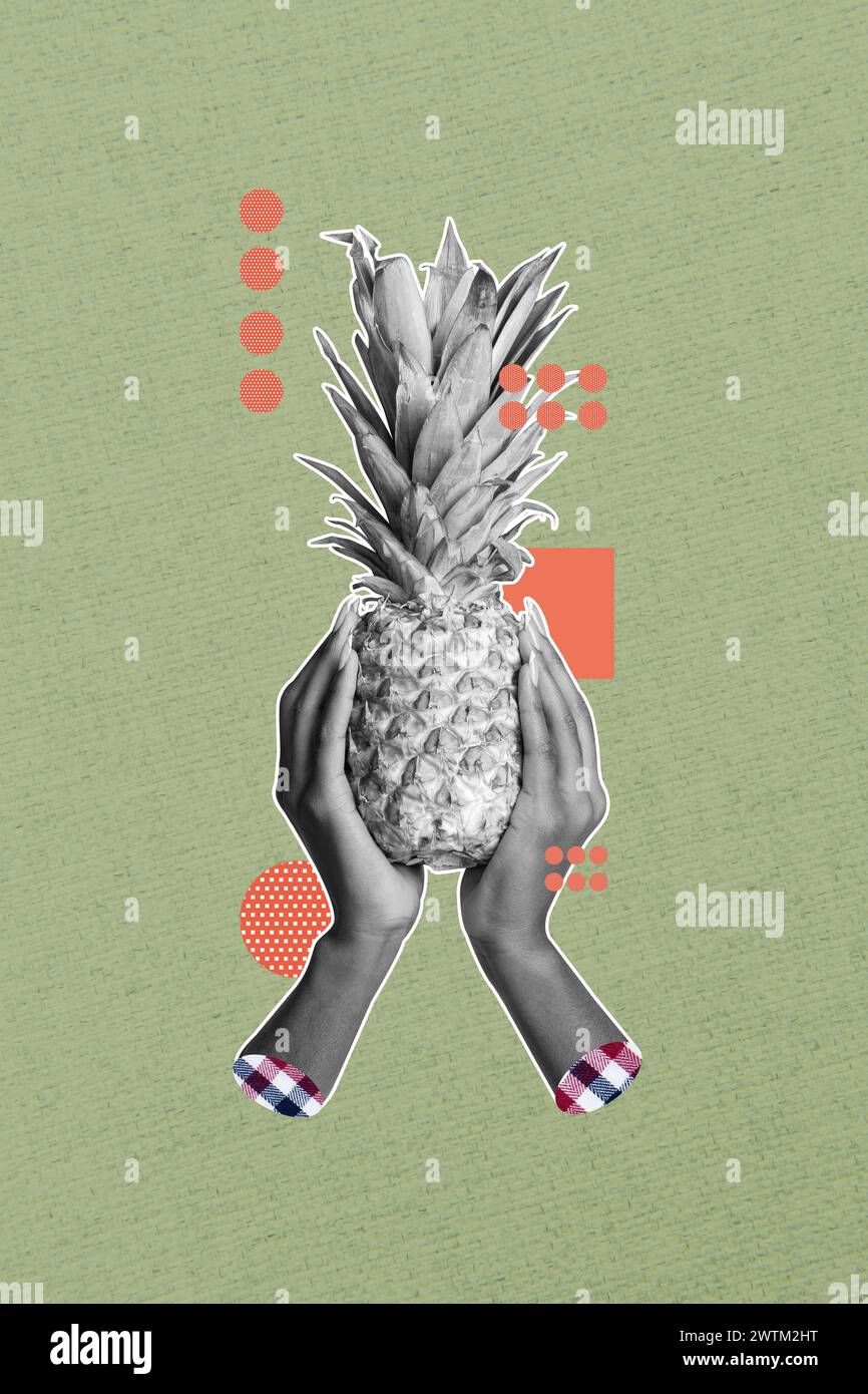 3D photo collage composite trend artwork sketch image of black white ...