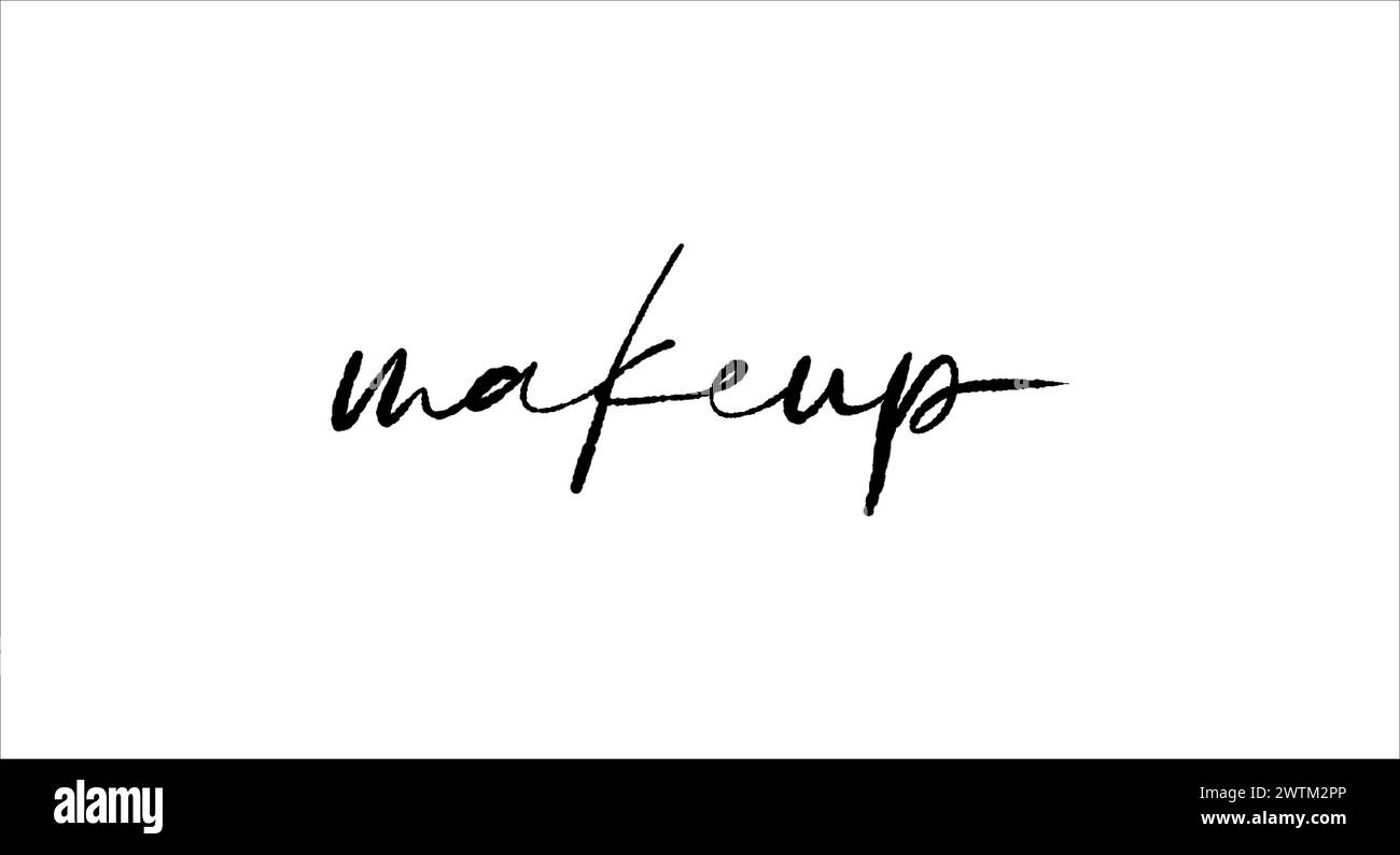 Make Up - lettering vector isolated on white background Stock Vector ...