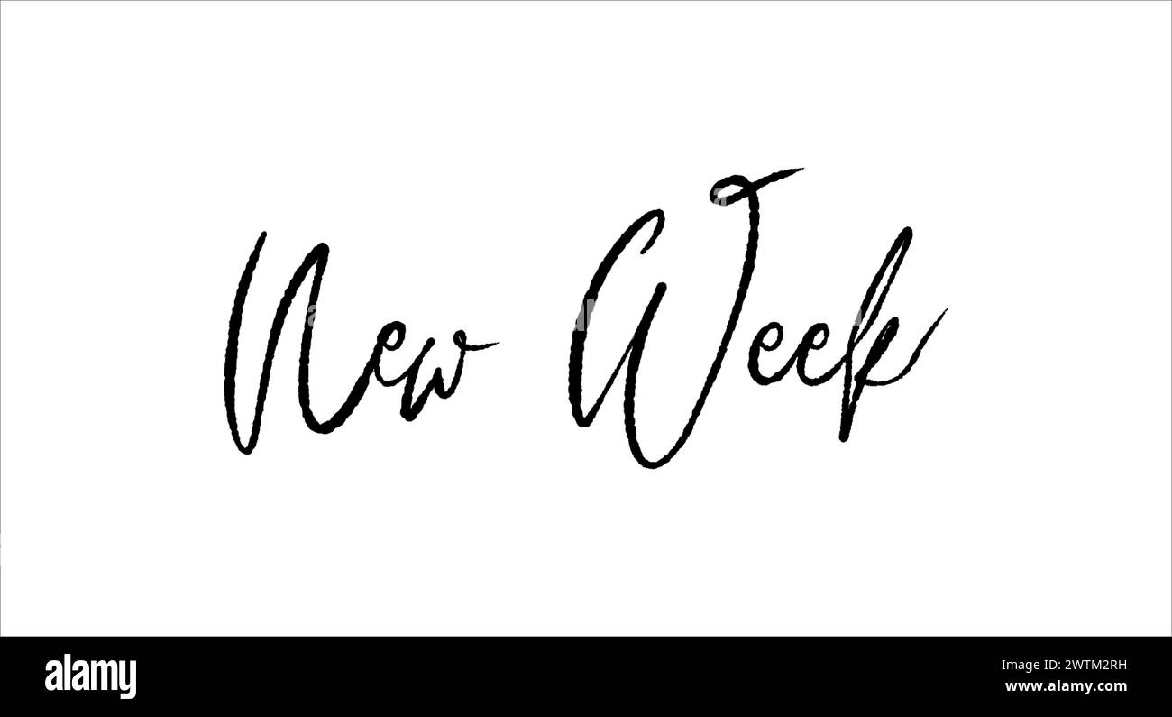 New Week - lettering vector isolated on white background Stock Vector ...