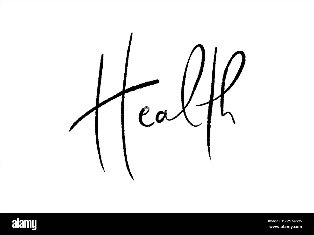 Health - lettering vector isolated on white background Stock Vector ...