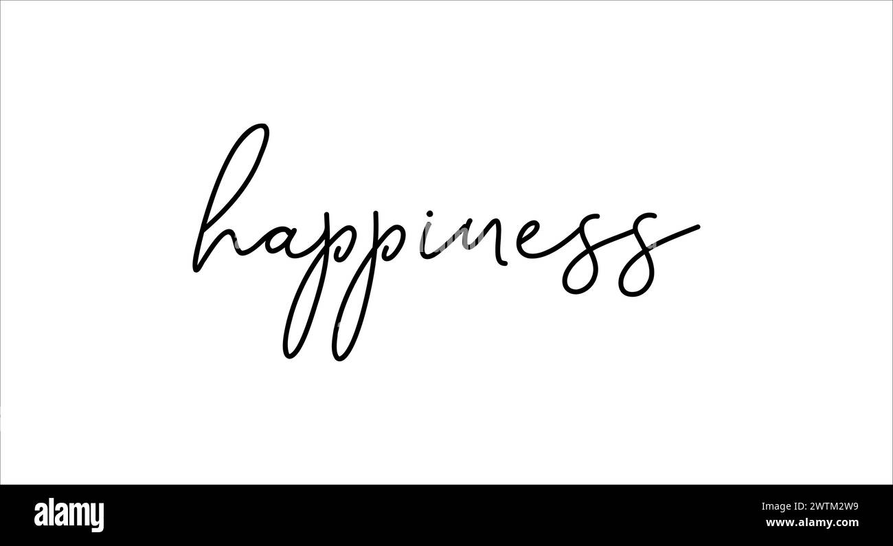 Happiness - lettering vector isolated on white background Stock Vector ...