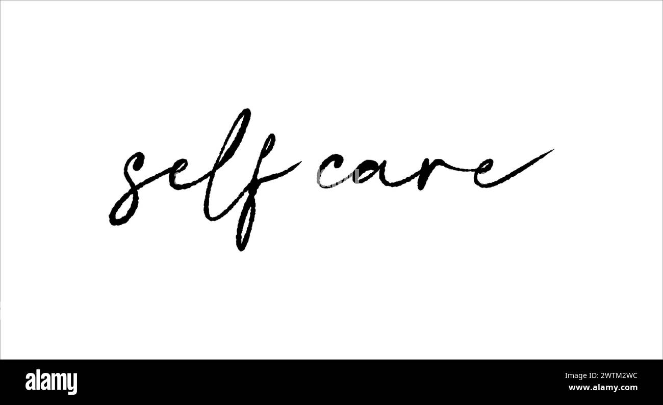 Selfcare - lettering vector isolated on white background Stock Vector ...