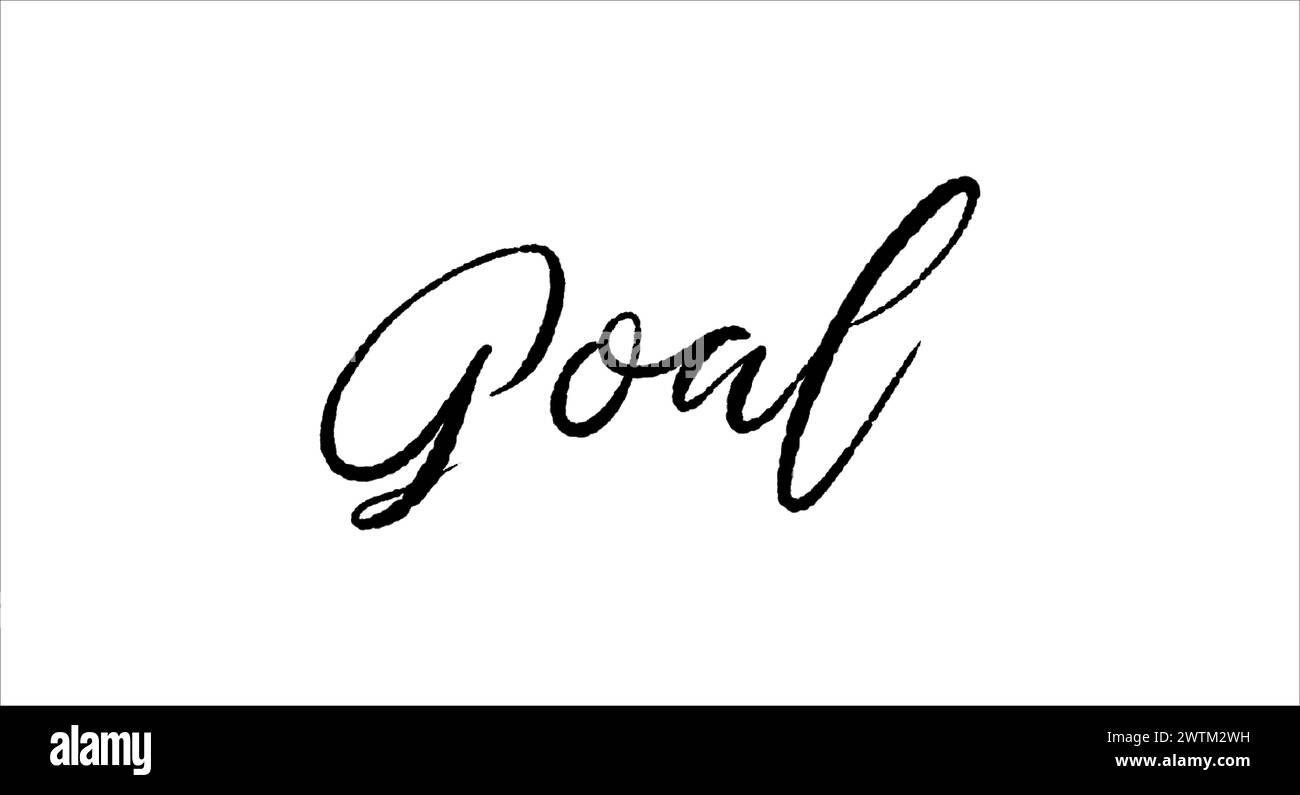Goal card. Hand drawn positive quote. Modern brush calligraphy ...