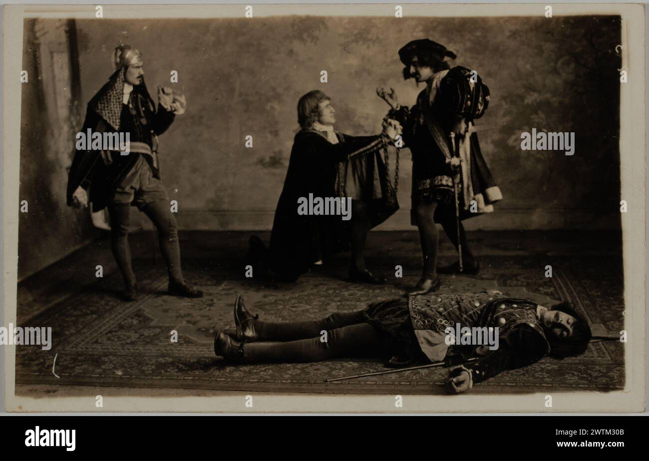 Gelatin silver print - Group portrait of an unidentified theatre troupe ...