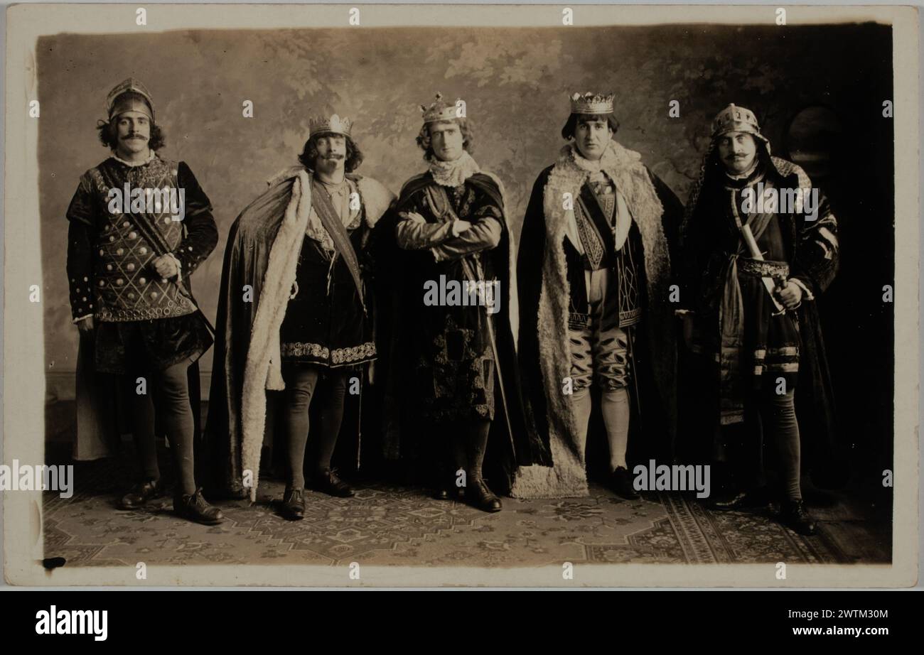 Gelatin silver print - Group portrait of an unidentified theatre troupe ...