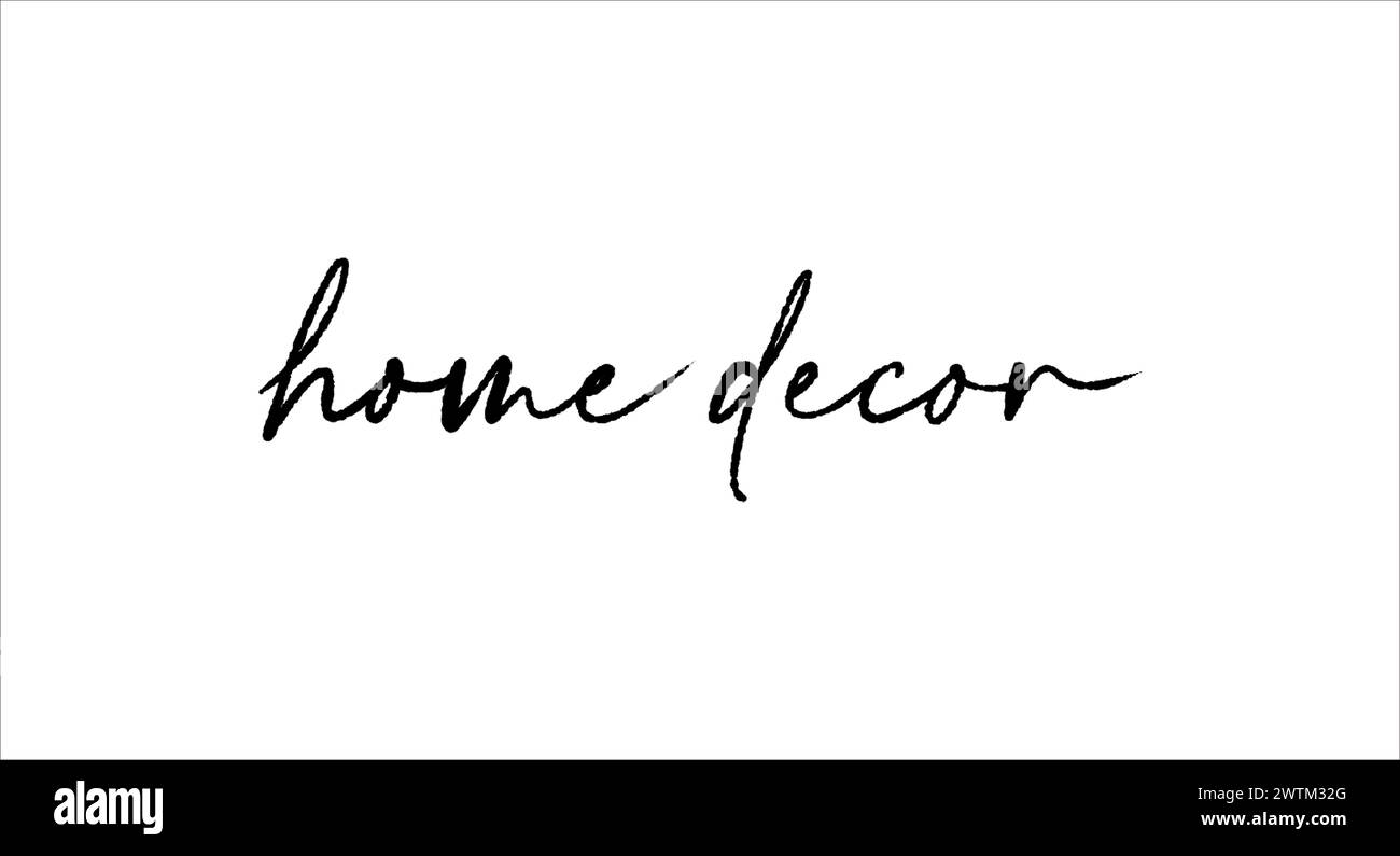 Home Decor - lettering vector isolated on white background Stock Vector ...