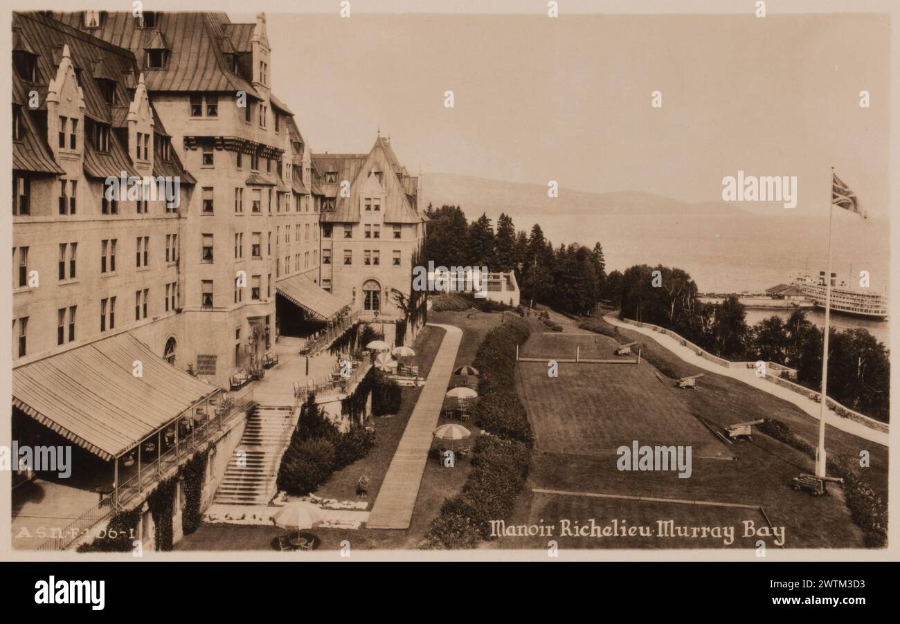 Gelatin silver print - View of Manoir Richelieu, Murray Bay, Quebec ...