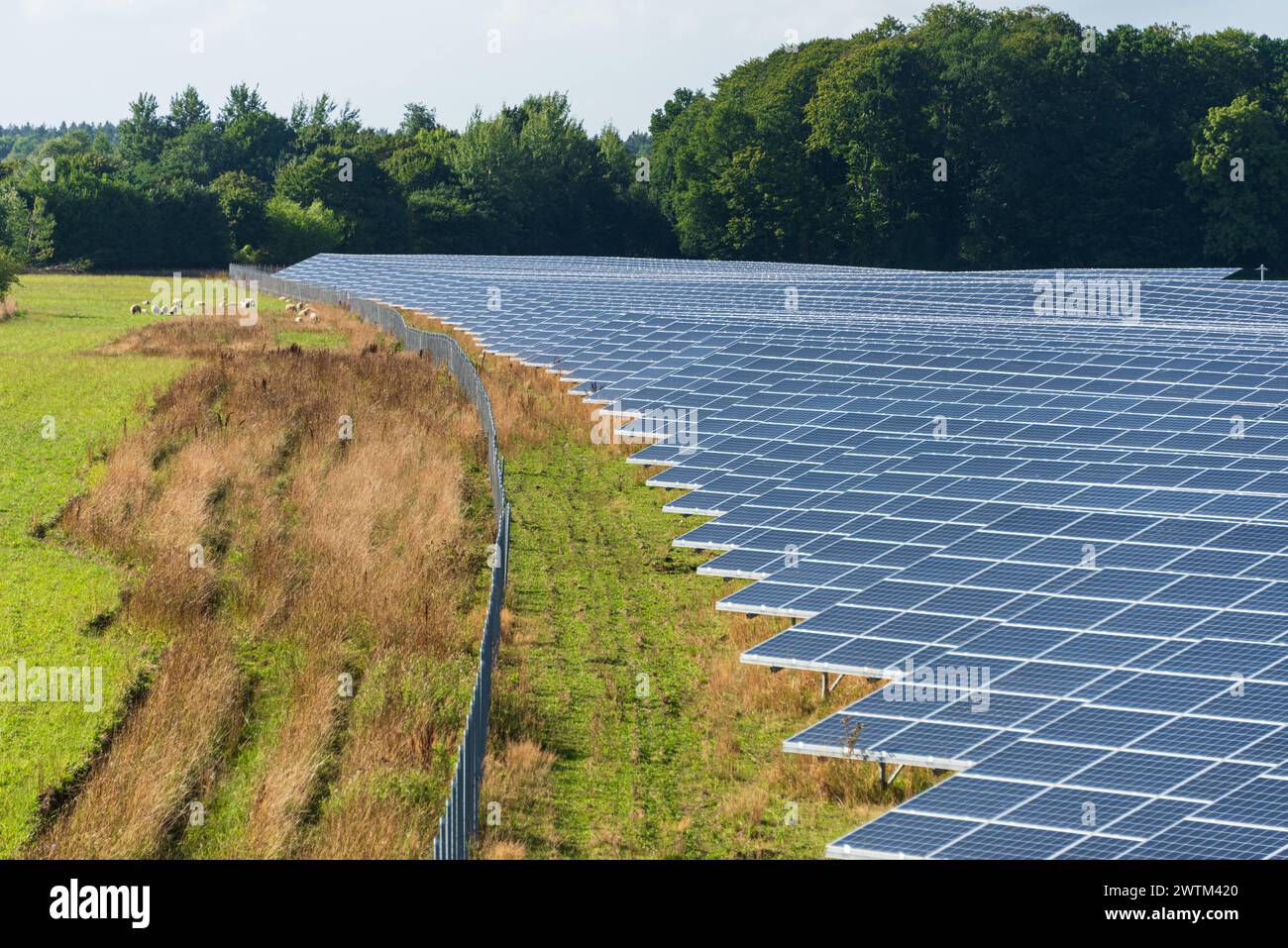 Photovoltaikanlage zur Stromerzeugung auf einer Ackerfläche in ...