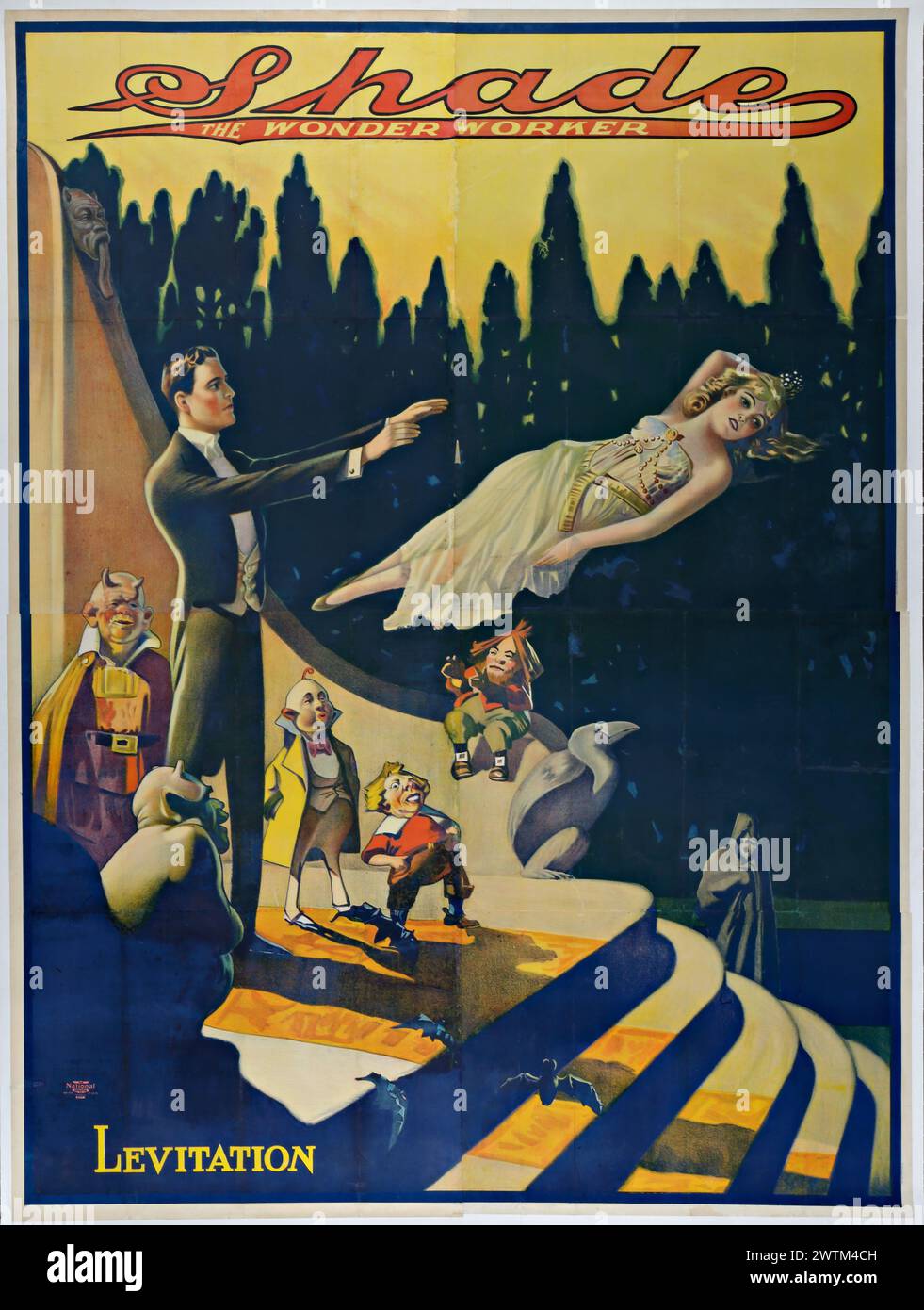 Magic poster - Shade The Wonder Worker - Levitation Stock Photo - Alamy