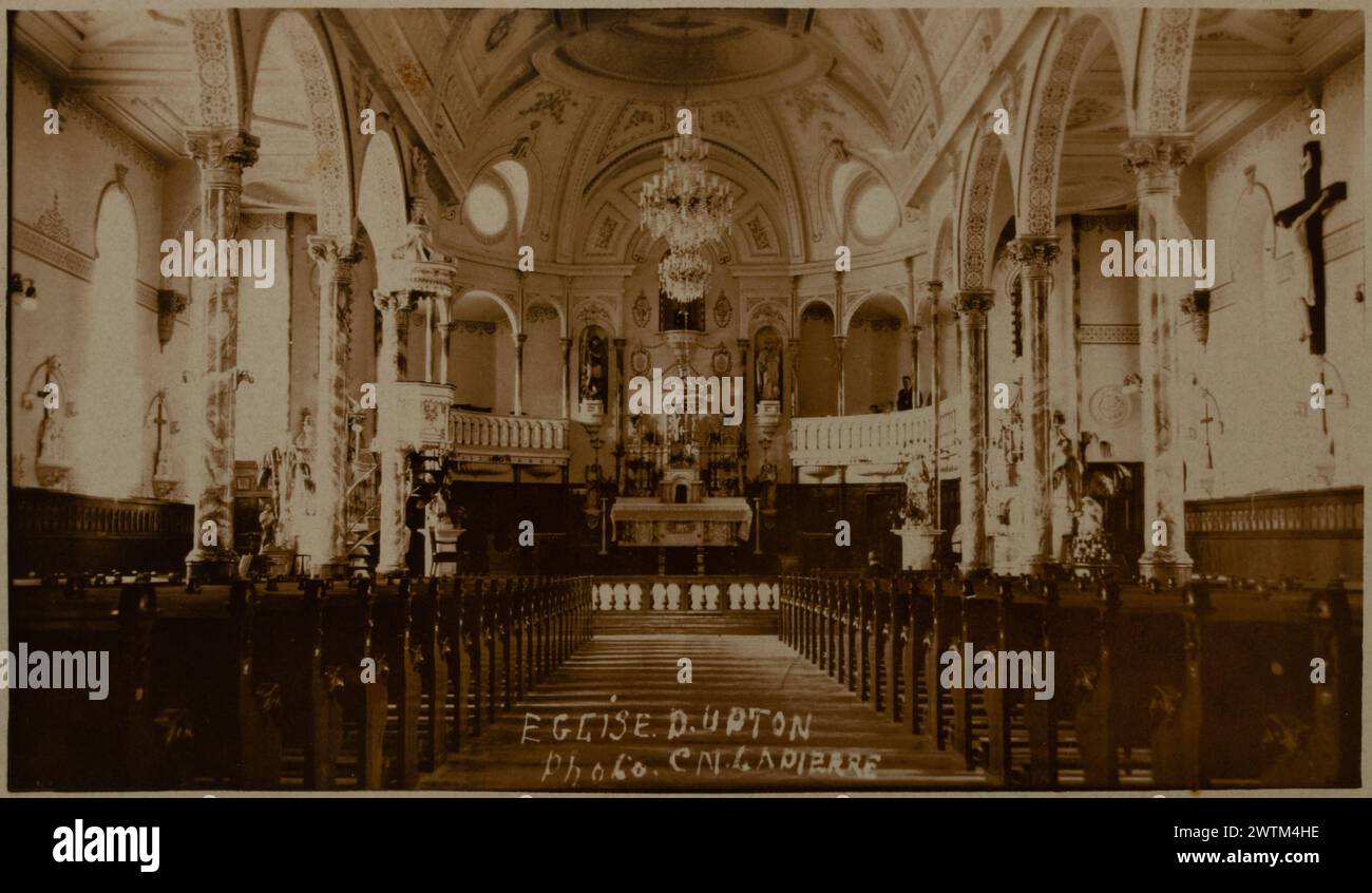 Gelatin silver print - Interior of Saint-Ephrem Church, Upton, Quebec ...