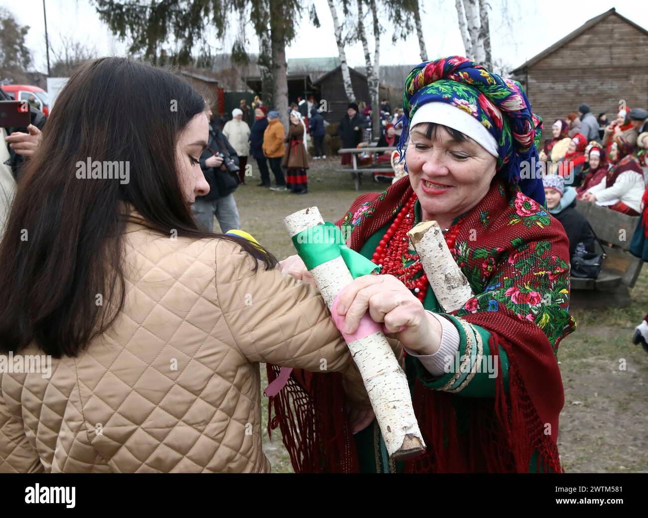 Non Exclusive: KYIV, UKRAINE - MARCH 16, 2024 - Kolodkuvannia ritual ...