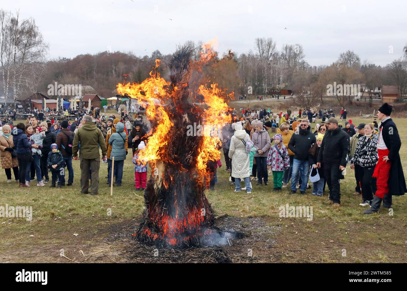 Non Exclusive: KYIV, UKRAINE - MARCH 16, 2024 - The ritual of burning ...