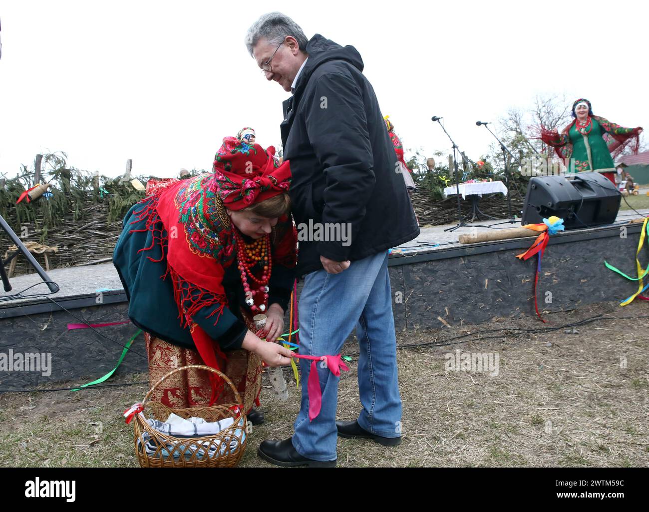 Non Exclusive: KYIV, UKRAINE - MARCH 16, 2024 - Kolodkuvannia ritual ...