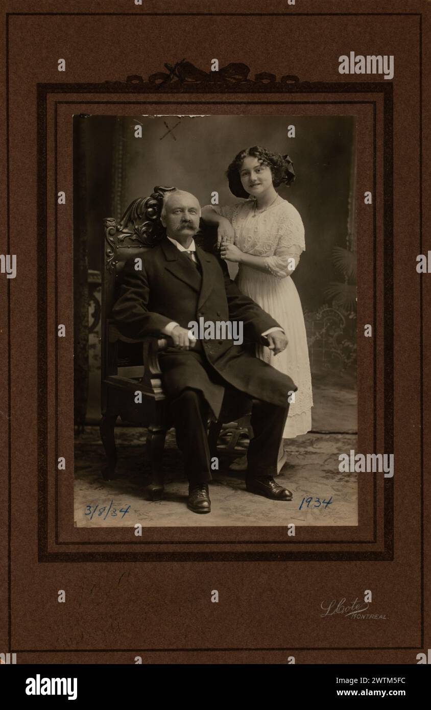 Gelatin silver print - Anna Vallée Cheff and her father Steven Vallée ...