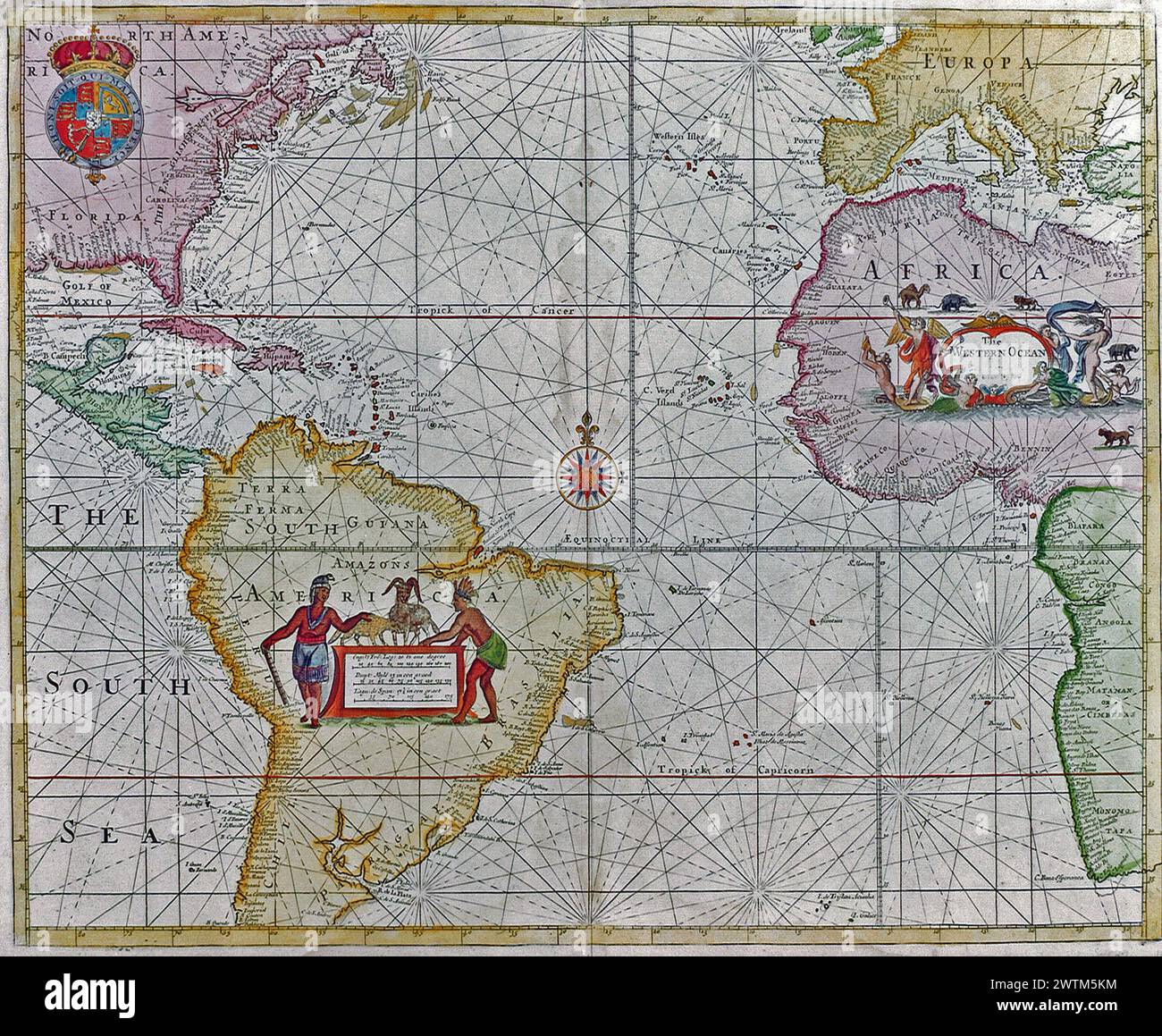 Map - The Western Ocean Stock Photo - Alamy