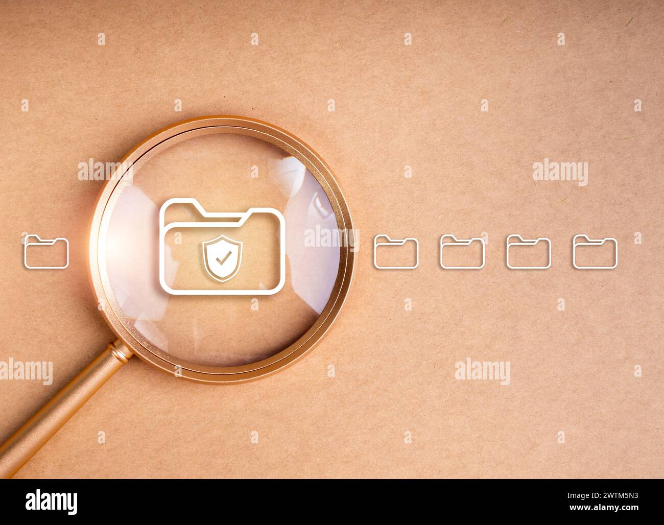 Computer folder icon shield hi-res stock photography and images - Alamy
