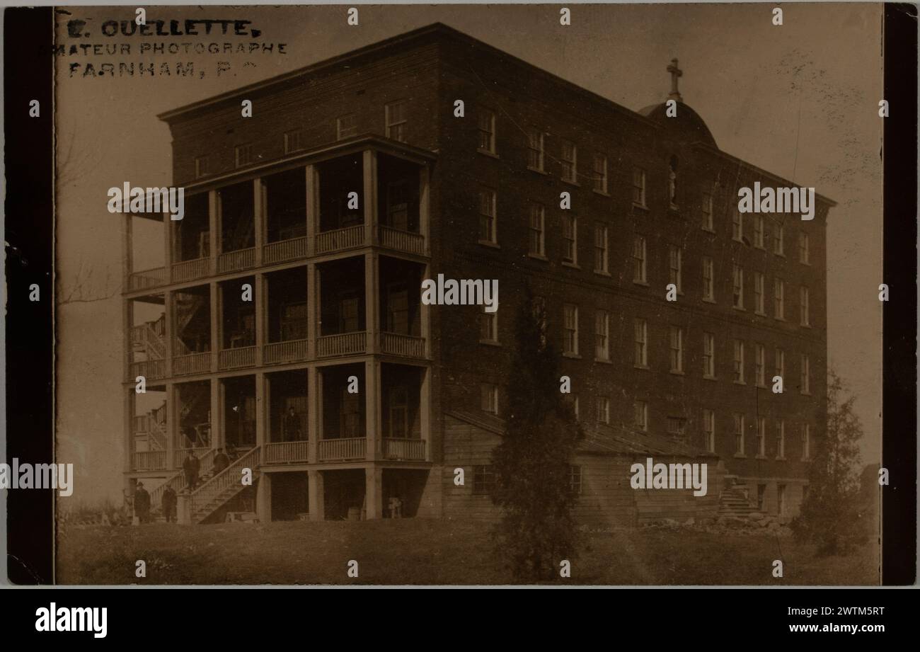 Gelatin silver print - View of a hospital, Farnham ?, Quebec, after ...