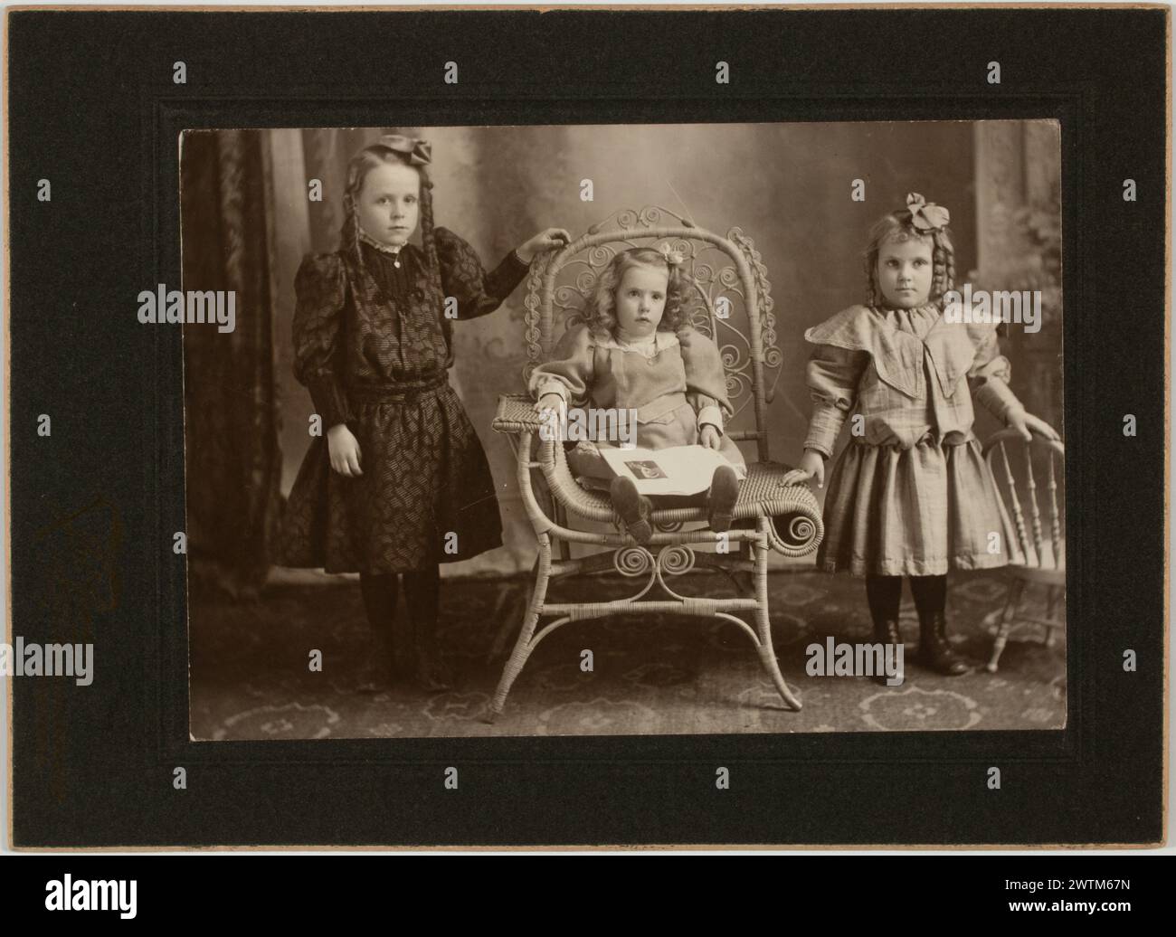 Gelatin silver print - Group portrait of unidentified children ...