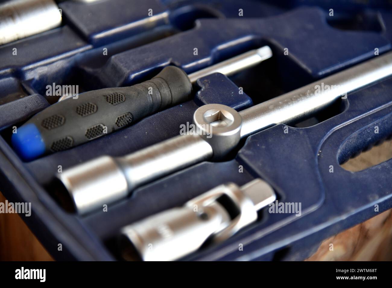 A set of iron keys with a head in a case Stock Photo - Alamy