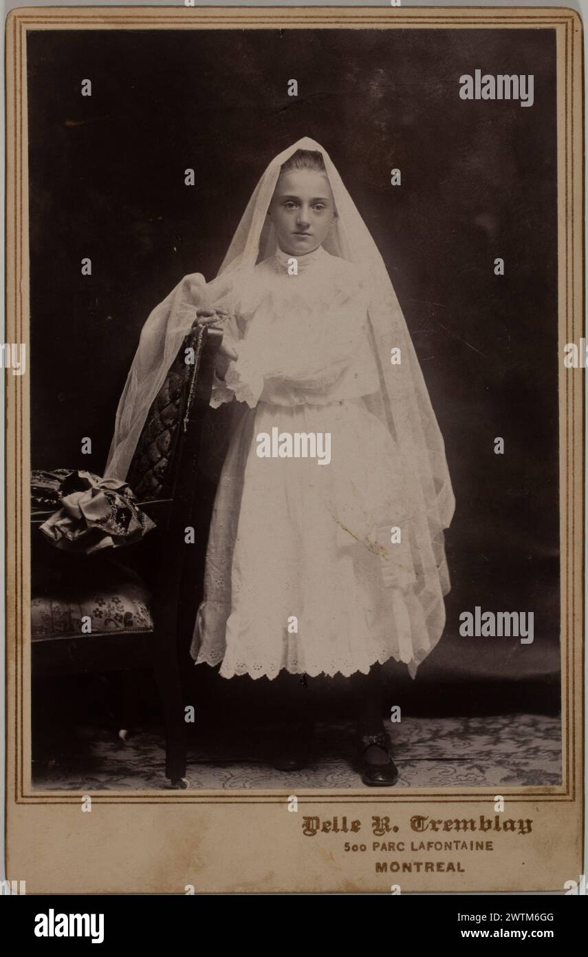 Gelatin silver print - First Communion portrait of an unidentified ...