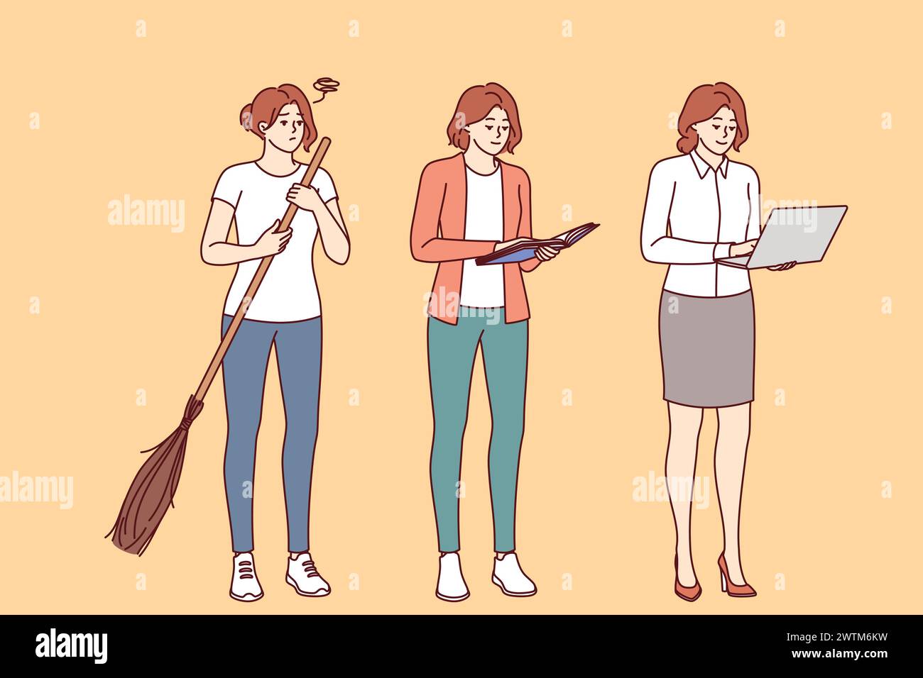 Social evolution for women in management positions, transforming from ...