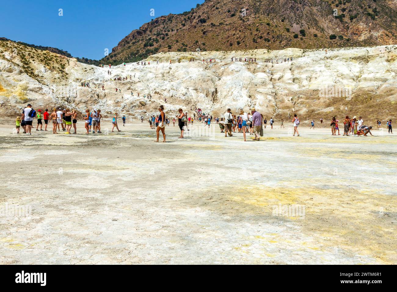 Tourists in crater active volcano hi-res stock photography and images ...