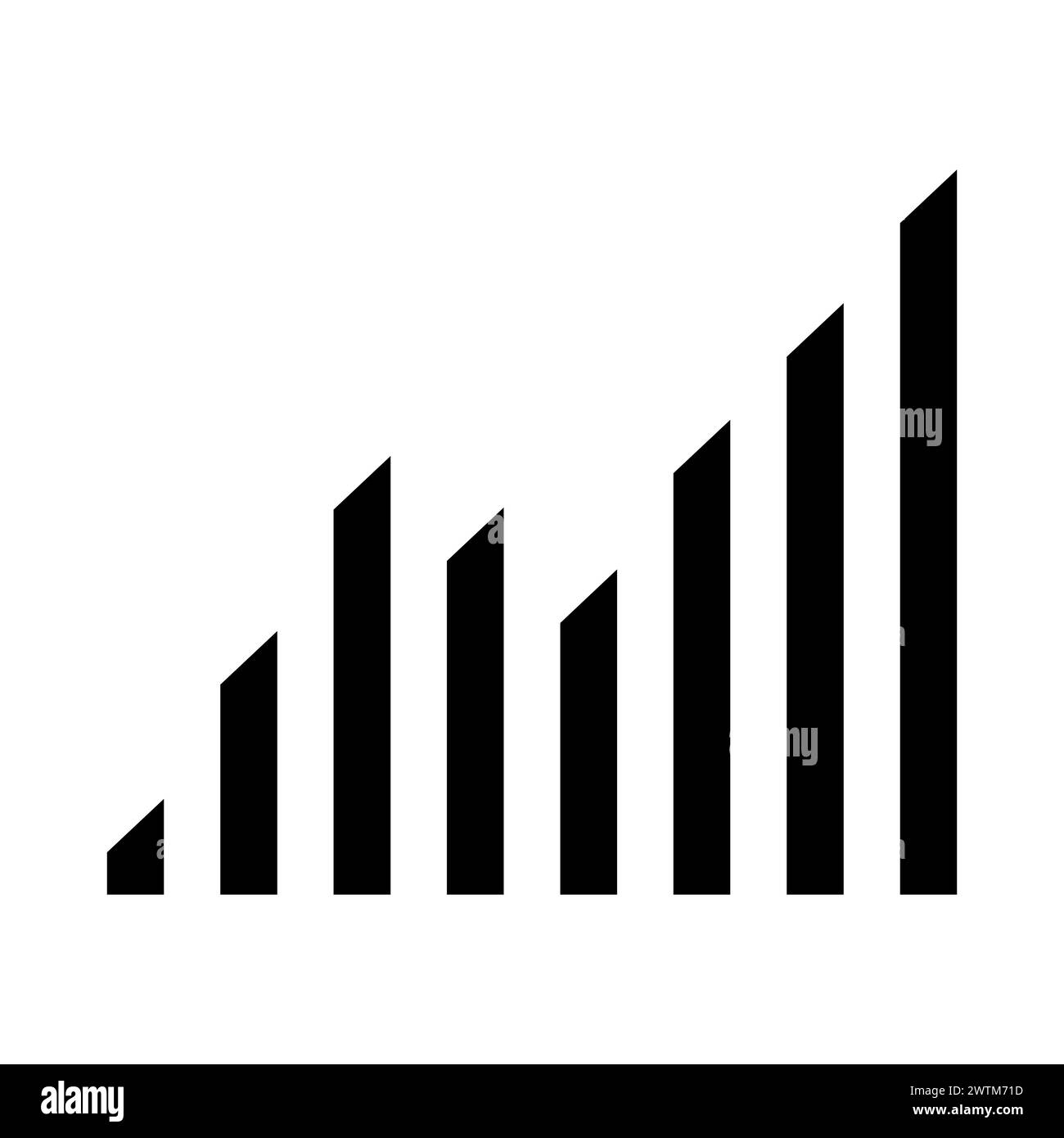 black vector graph icon on white background Stock Vector Image & Art ...