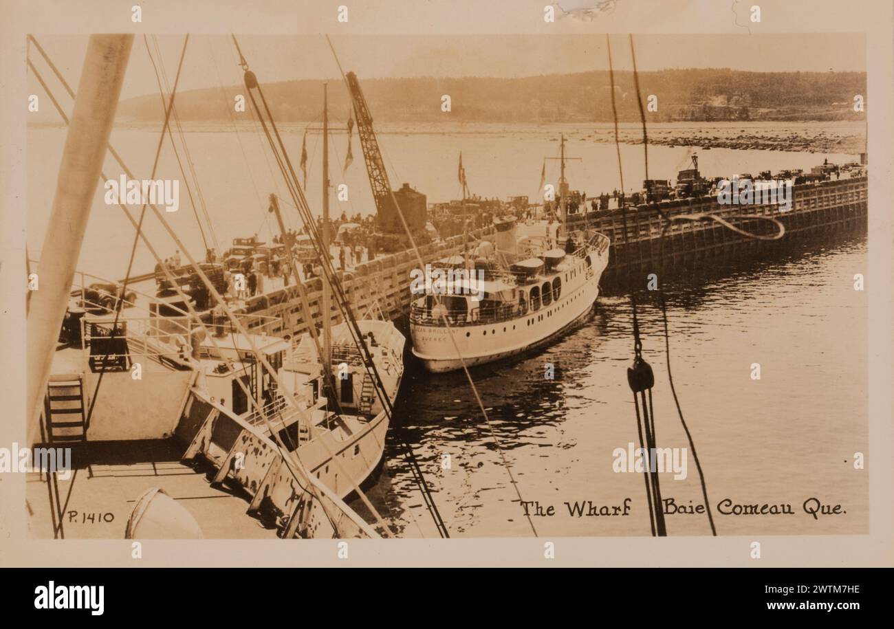 Gelatin silver print - View of the wharf, Baie-Comeau, Quebec, 1920 ...