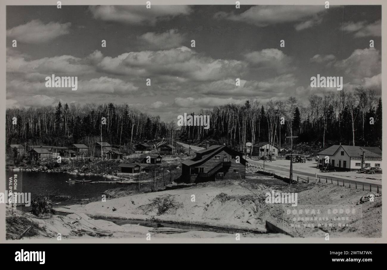 Gelatin silver print - View of Dorval Lodge, Desmarais Lake, Quebec ...