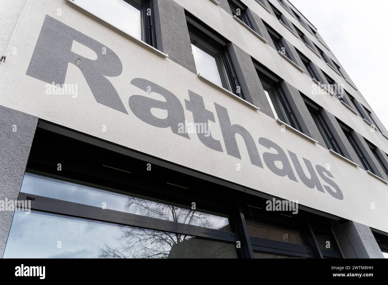 Schwabmünchen, Bavaria, Germany - March 17, 2024: Town hall lettering ...